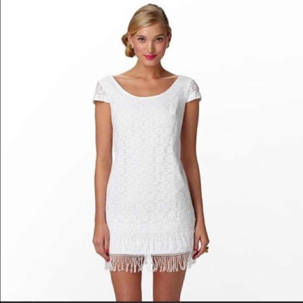 White Nicolette Lace Lilly Pulitzer Dress - Gem